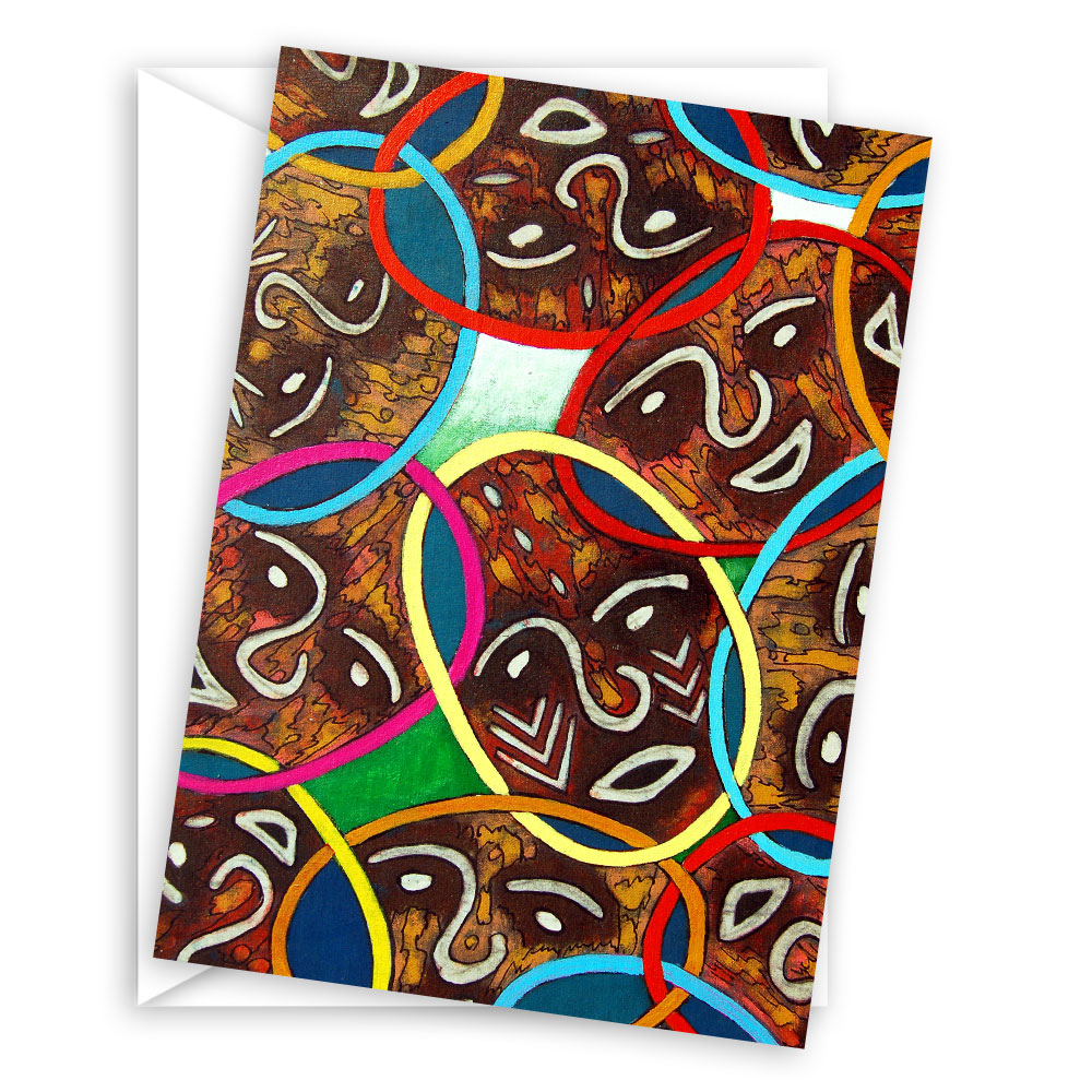 Abstract African art greeting card set (10 cards) • AfriMod