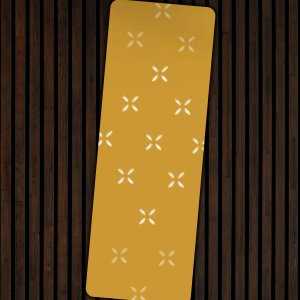Cowrie Yoga Mat in Mustard • African-inspired Yoga Mat • AfriMod