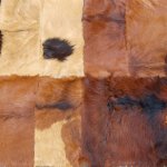 Vintage Patchwork Goat Skin / Goat Hide Rug • AfriMod