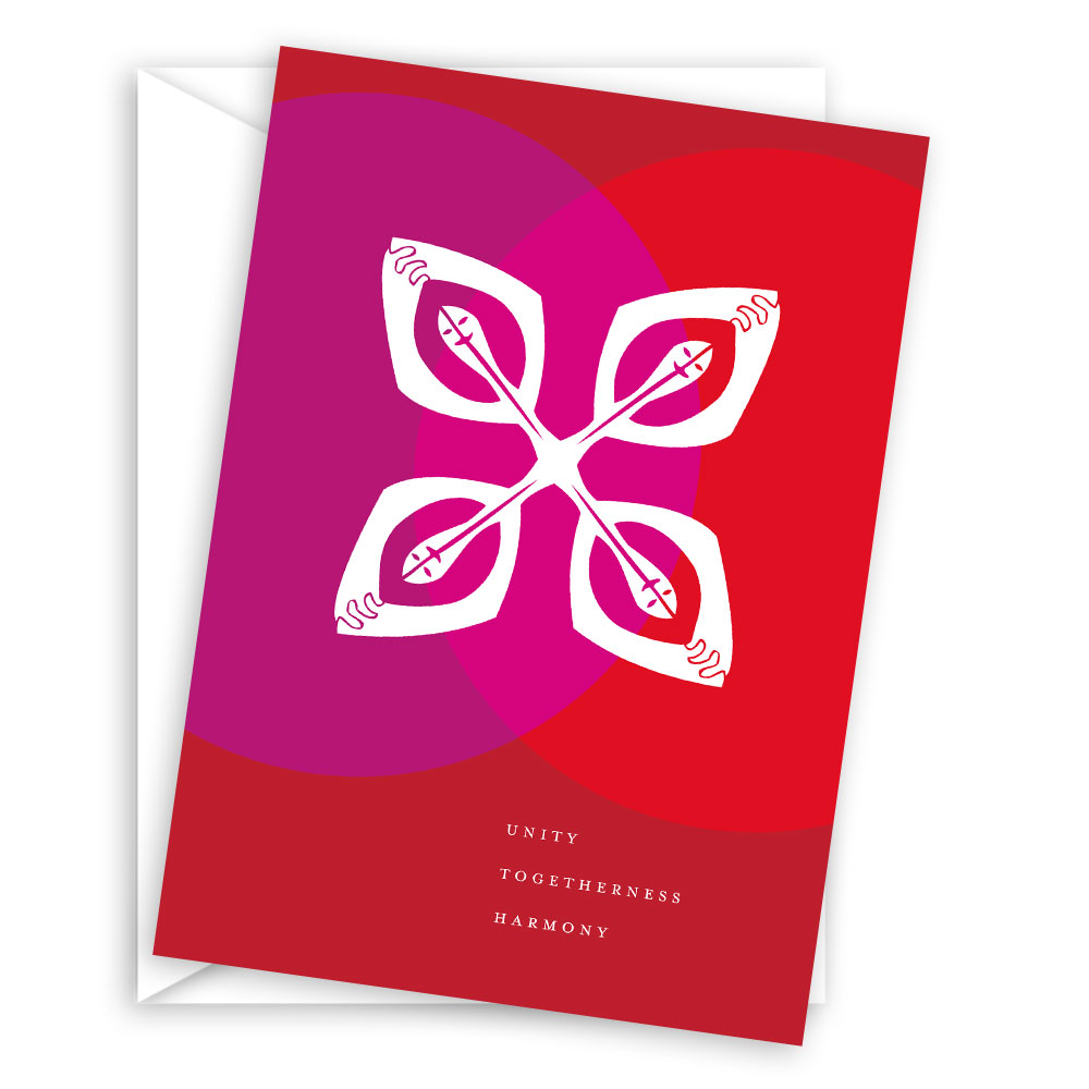 Abstract Holiday Card: Unity Togetherness Harmony (10 cards) • AfriMod