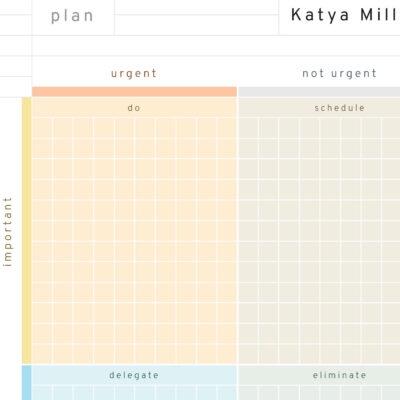 Personalized Four Quadrant Grid Planner Notepad • AfriMod