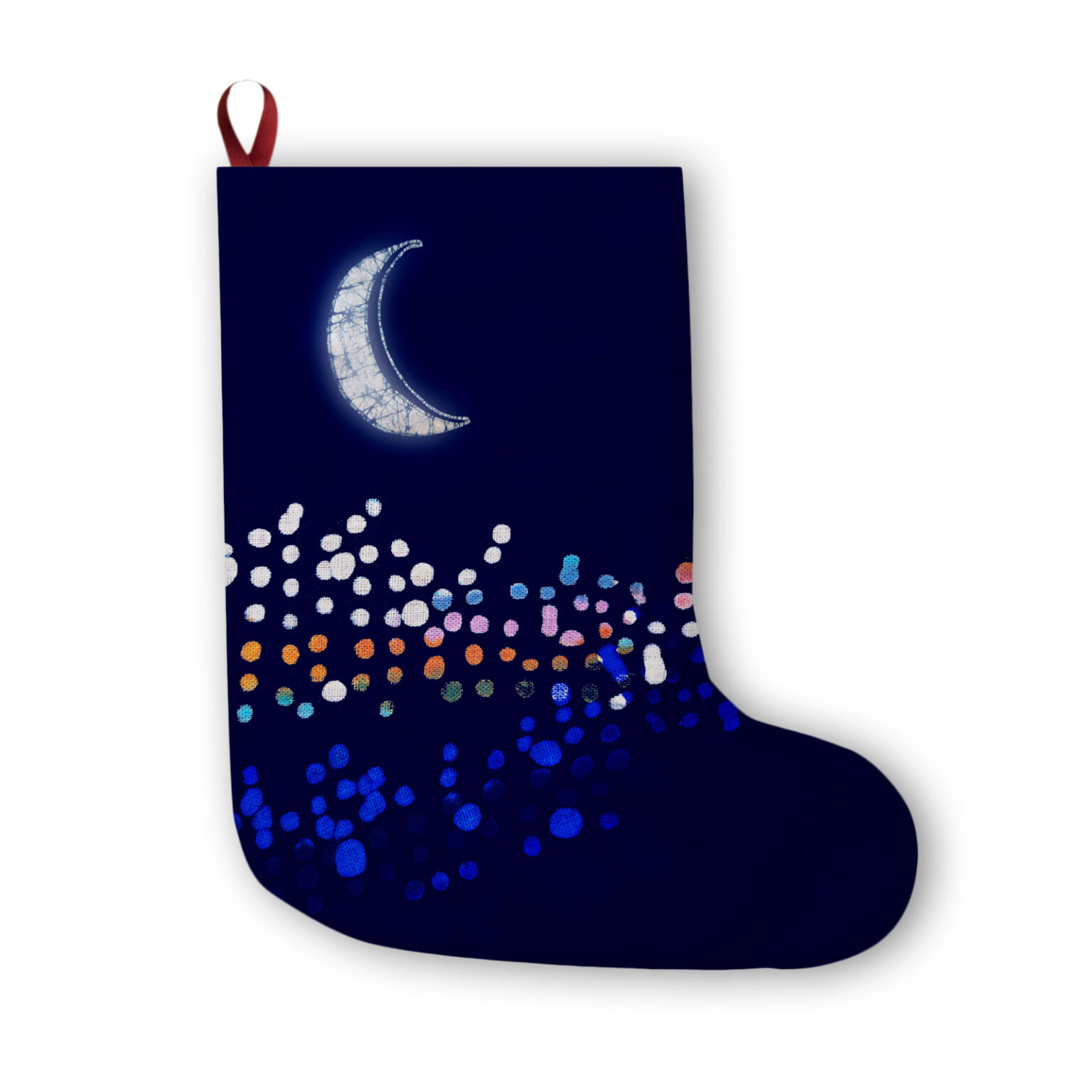 Cosmic Moon & Milky Way Christmas Stocking • AfriMod