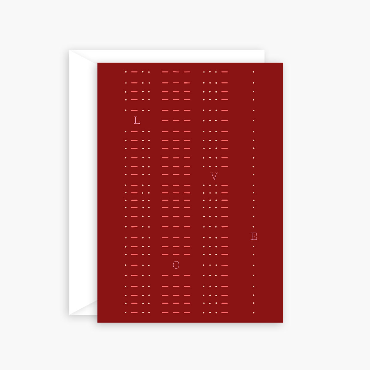 Coded Love - Morse code "Love" card • AfriMod