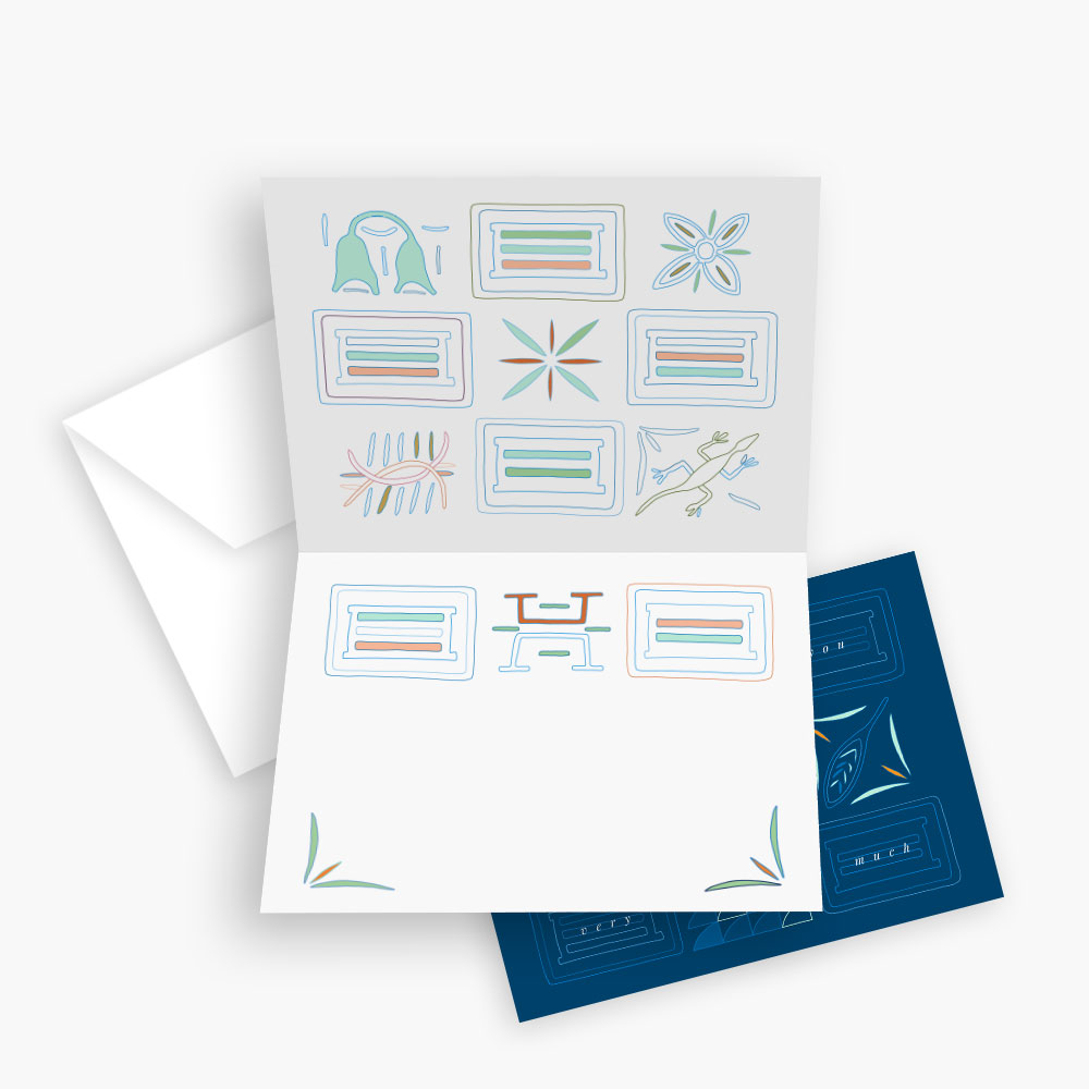 Nsibidi Symbol Thank You Card #1 • AfriMod