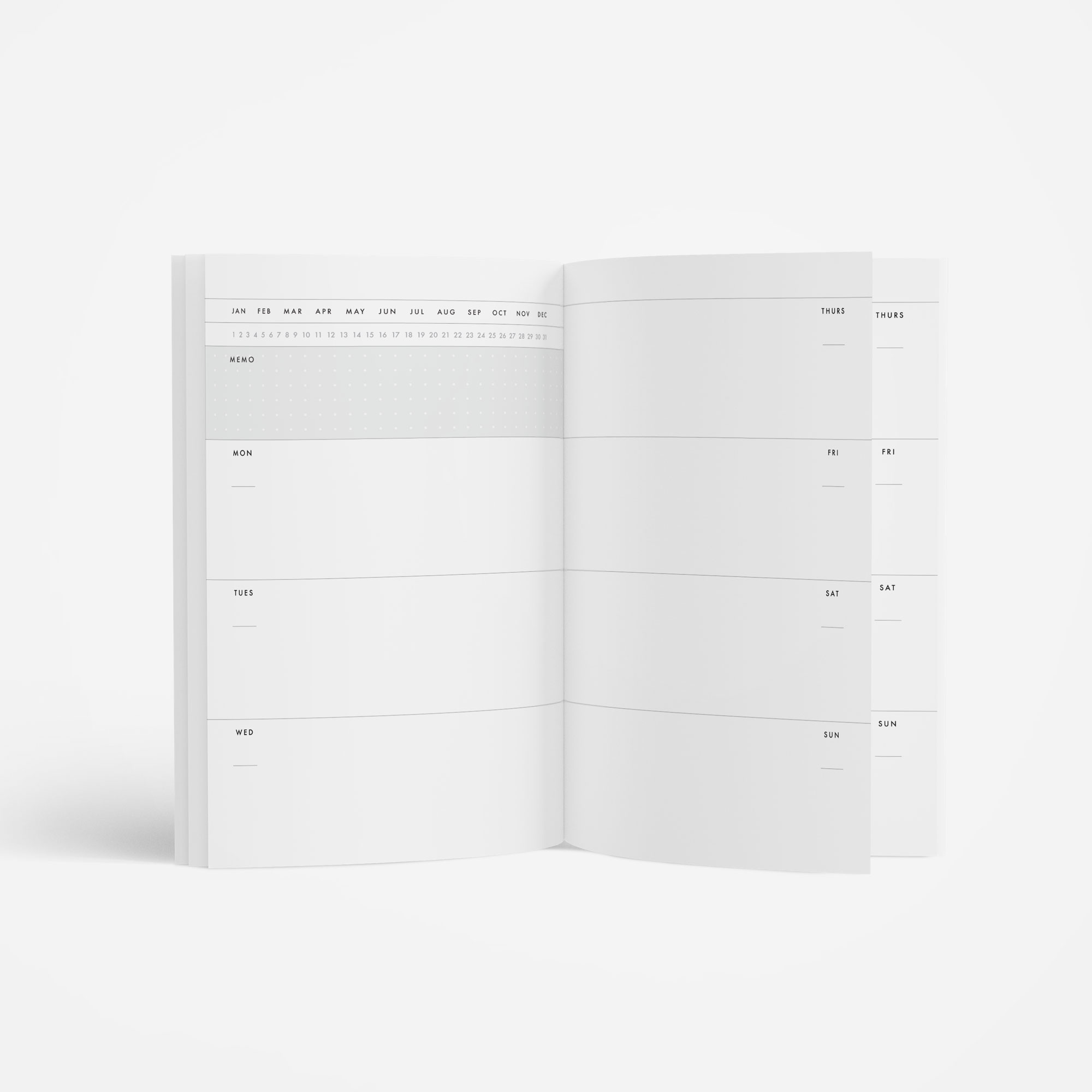 Undated Weekly Planner - black + white • AfriMod