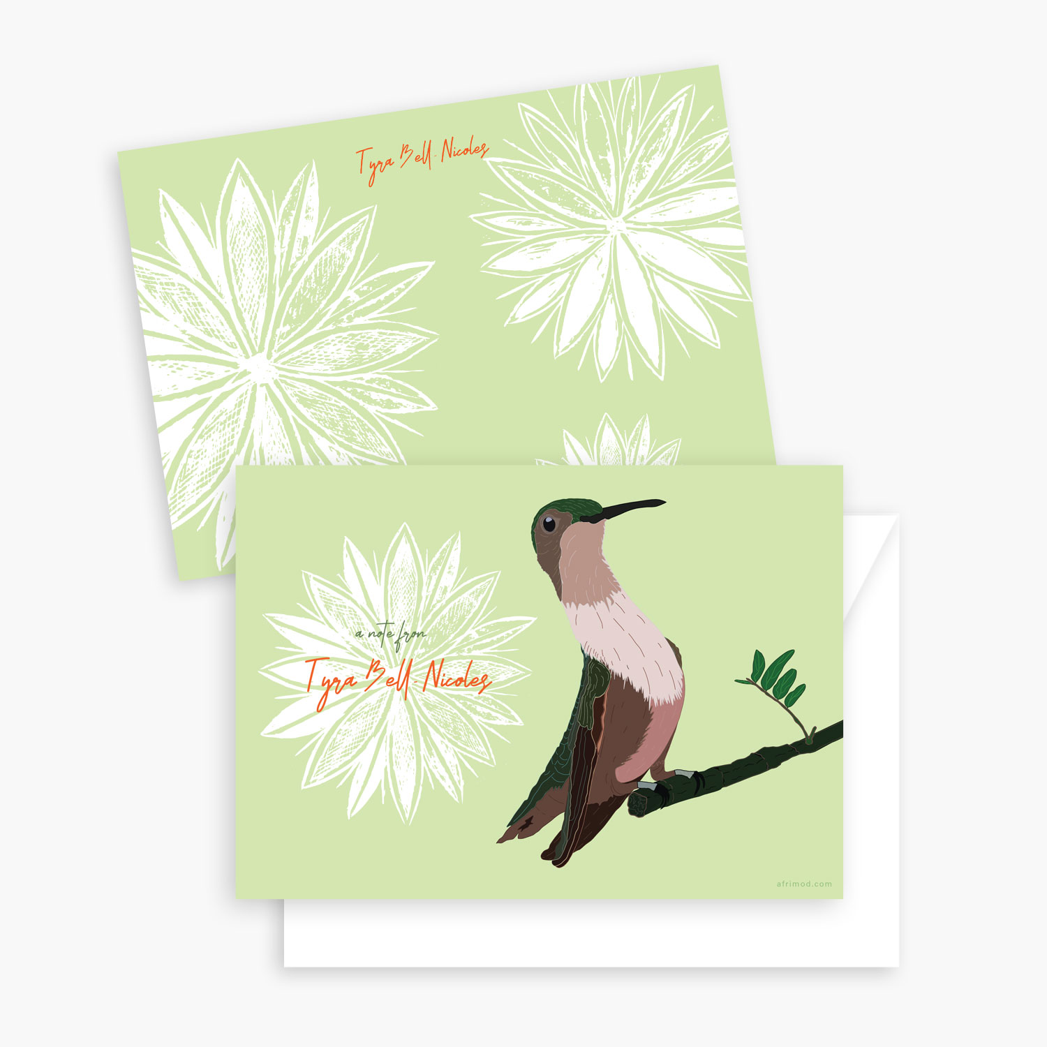 Hummingbird - thank you note cards • AfriMod
