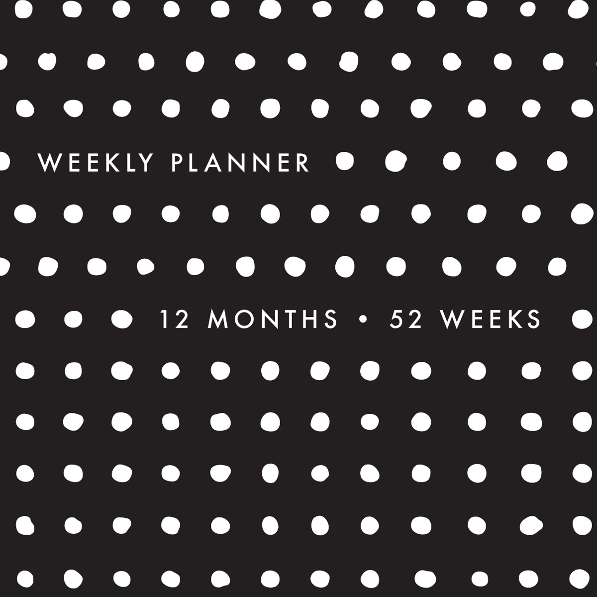 Undated Weekly Planner - black + white • AfriMod