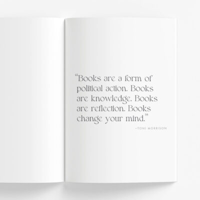 Minimalist Reading Journal (half-page log) - earthtones • AfriMod